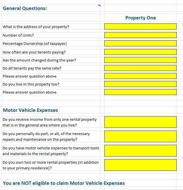 2021 Rental Income Spreadsheet